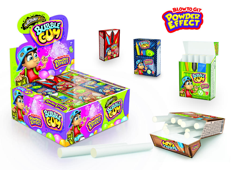 Bubble Gum + Powder Effect 35g 1x18 Johny Bee - Godtesjuk AS
