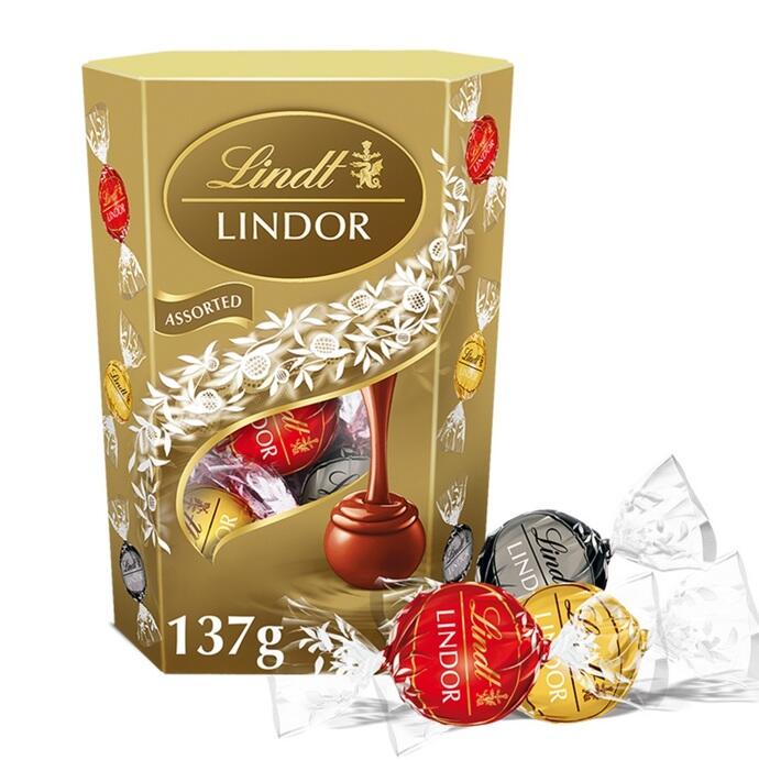 Lindt Lindor Assorted Chocolate Truffles Box 137g - Godtesjuk AS