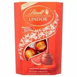 Lindt Lindor Blood Orange Milk Chocolate Truffles Box 200g 1x8 ...